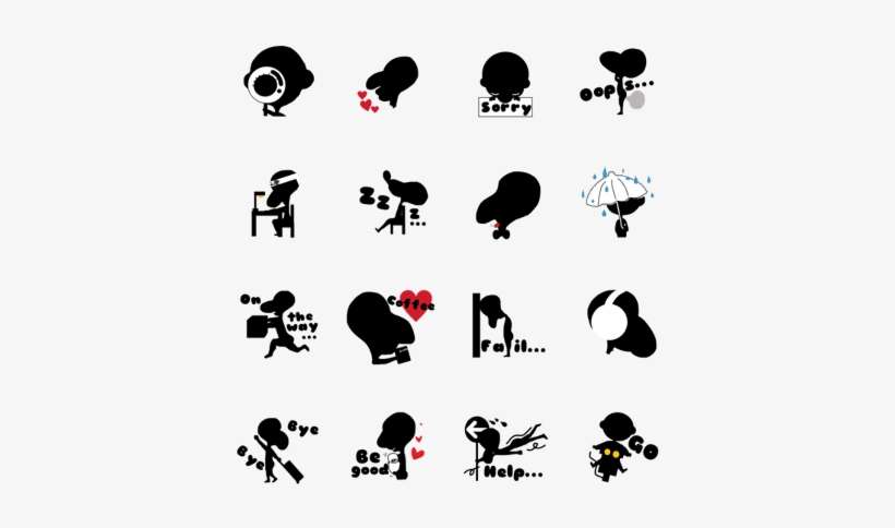 Big Head Shadow Man - Sticker PNG Image | Transparent PNG Free Download ...