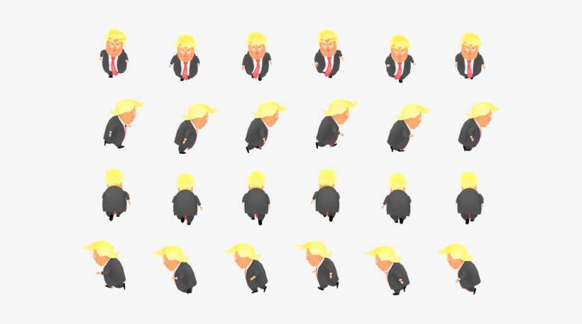 Joining Images To Create Sprite Sheet - Donald Trump Sprite Sheet PNG ...