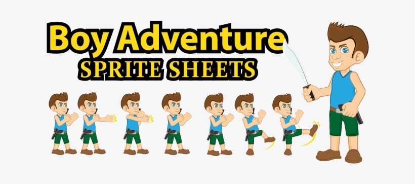 Boy Adventure Sprites Sheet - Graphics PNG Image | Transparent PNG Free ...