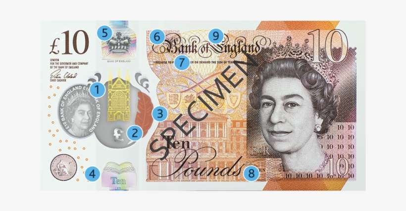 Polymer £10 Banknote - New 10 Notes Uk PNG Image | Transparent PNG Free ...