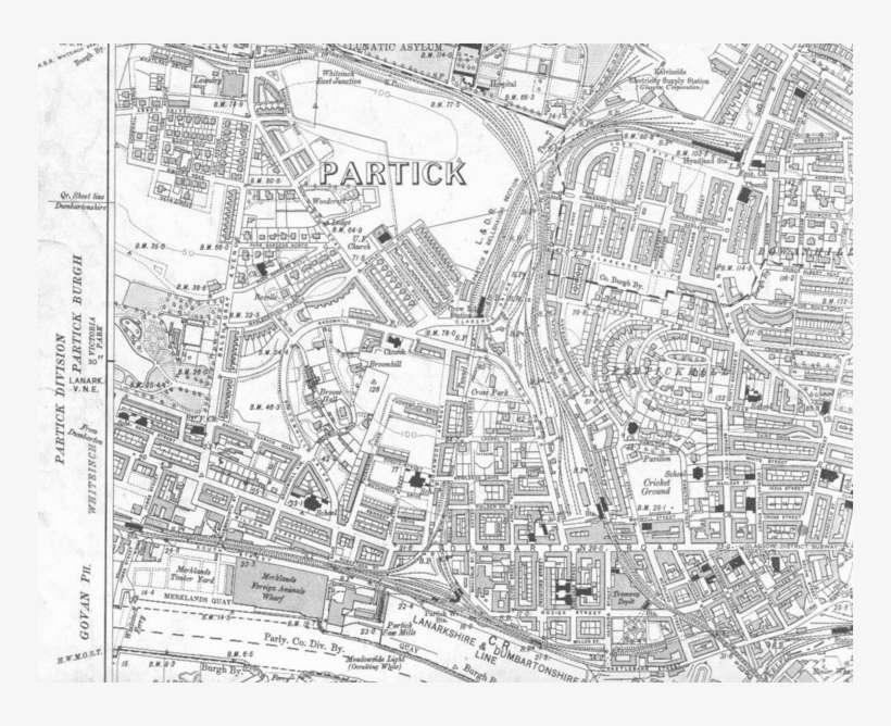 Clip Transparent Library Railway Tunnels Of Glasgow - Old Map Of ...