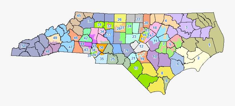 New Districts, Same As The Old Districts - Nc Senate Districts PNG ...