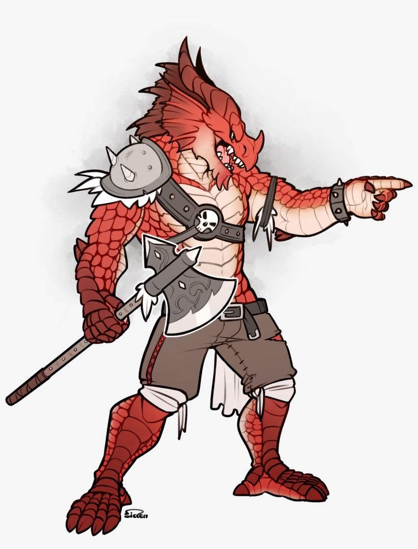 51890425 - Roll20 Red Dragonborn PNG Image | Transparent PNG Free ...