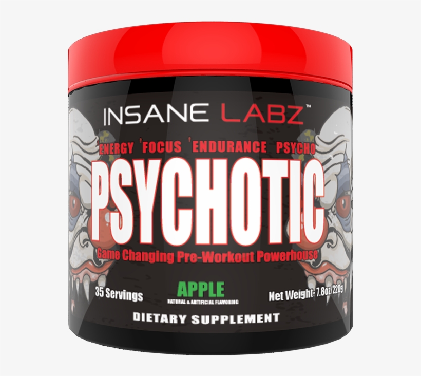 Psychotic By Insane Labz - Psychotic Pre Workout PNG Image ...