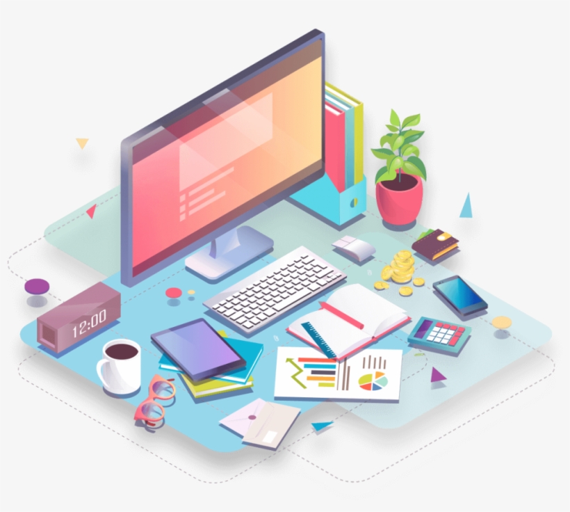 Download Stationery Vector With Computer - Vector Graphics ...