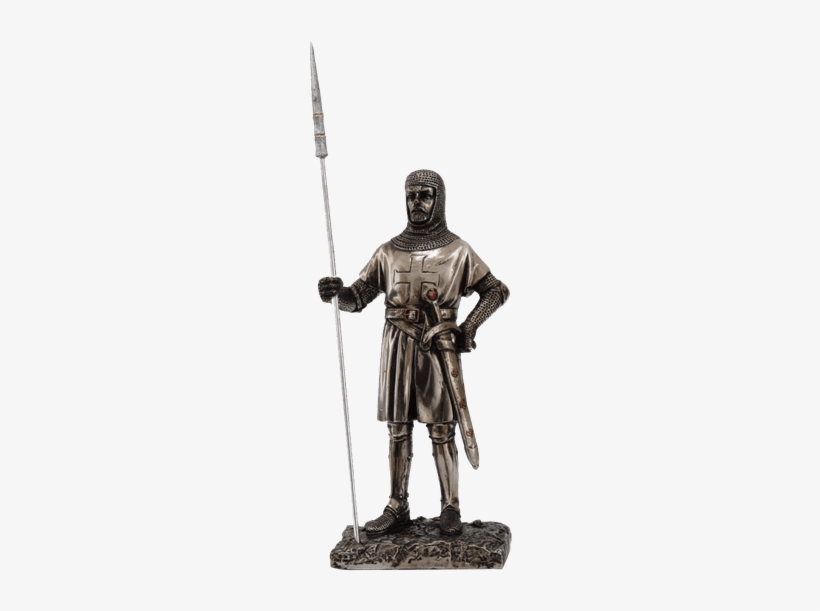 Download Crusader Knight With Spear Statue - Crusader Knight Statue ...