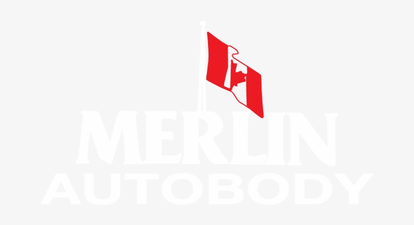 Merlin-autobody Logo Reverse - Flag PNG Image | Transparent PNG Free ...
