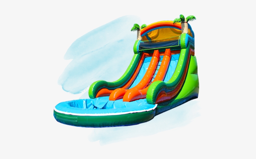 Water Slide Png - Palm Tree Inflatable Water Slide PNG Image ...