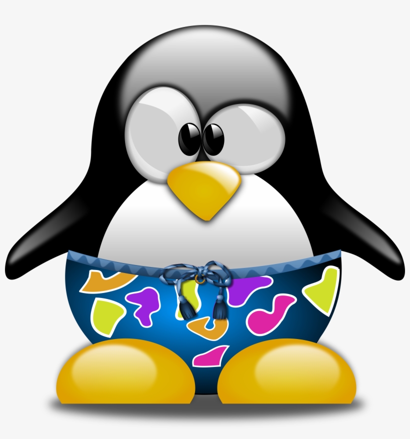 This Free Icons Png Design Of Tux With Swimming Trunks PNG Image ...