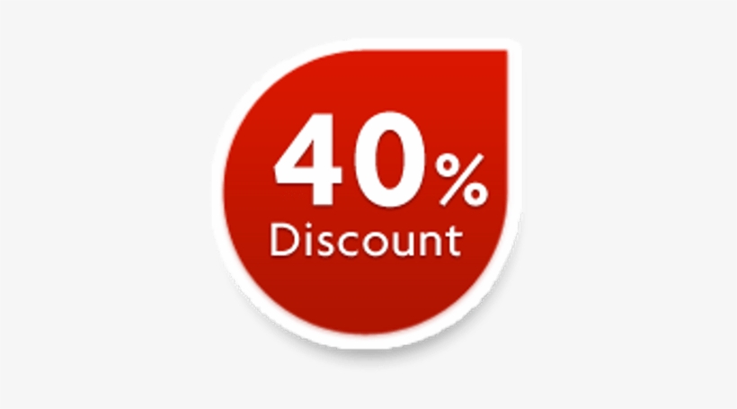 40% Discount Sticker - 40% Discount PNG Image | Transparent PNG Free ...