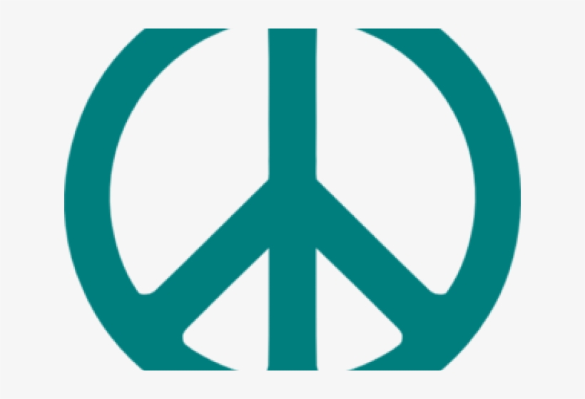 Teal Peace Sign