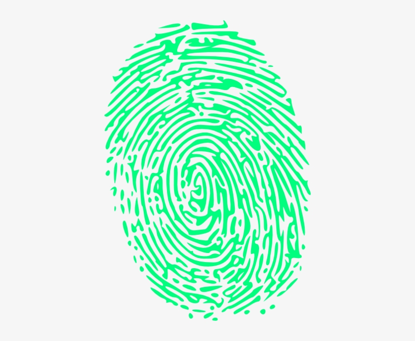 Green Fingerprint Clip Art At Clker - Green Fingerprint Png PNG Image ...