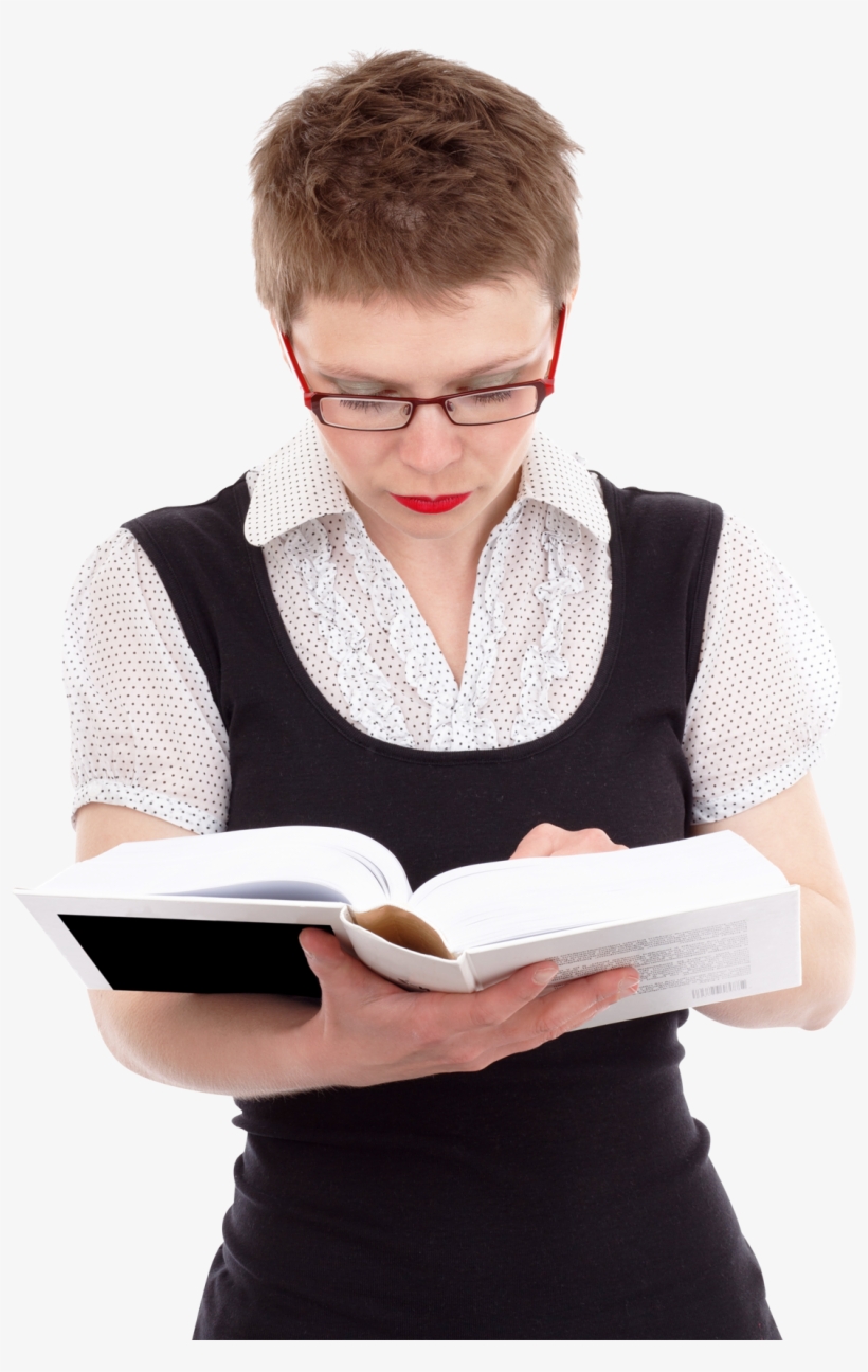 Young Woman Reading Book Transparent Png Image - Reading A Book Png PNG ...
