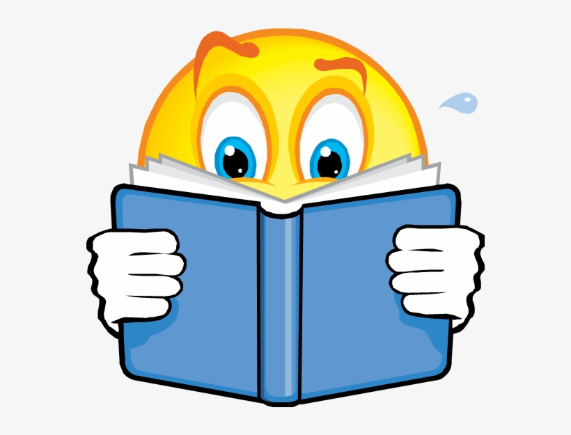 Reading Smiley Clip Art - Treble Clef And Book Lovers' Club PNG Image ...