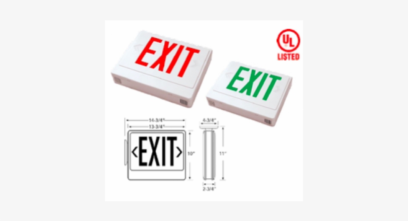 Led Exit Sign With Remote Capability - Exit Sign PNG Image ...