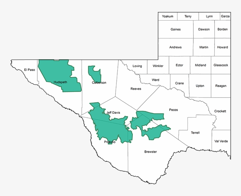Pronghorn Antelope Map Of Priority Area - Texas Pronghorn Map PNG Image ...