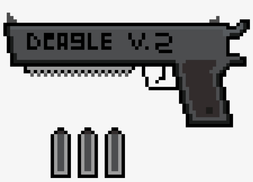 Deagle W/ Big Ass Ammo Shell - Firearm PNG Image | Transparent PNG Free ...