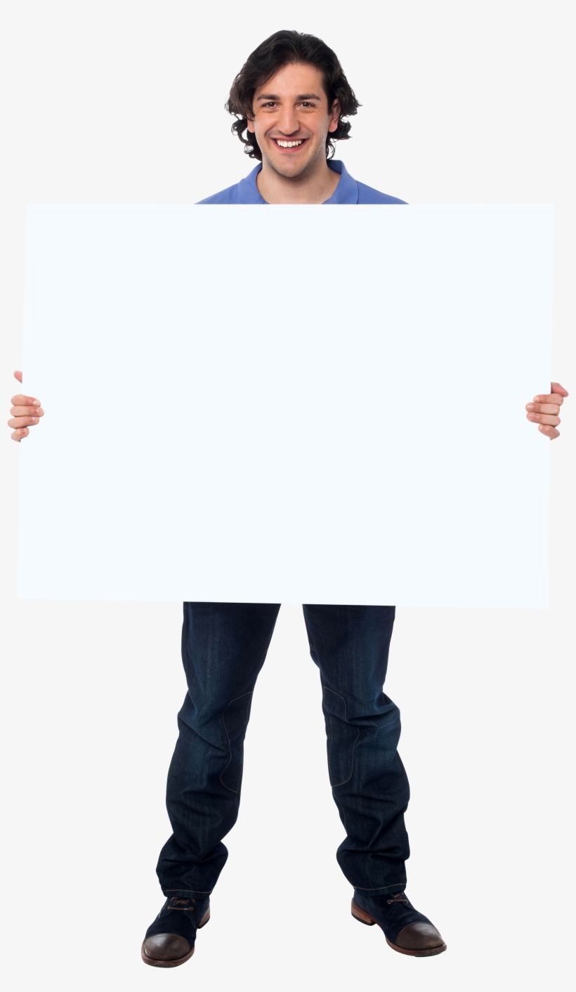 Men Holding Banner Png - Persona Con Letrero Png PNG Image ...