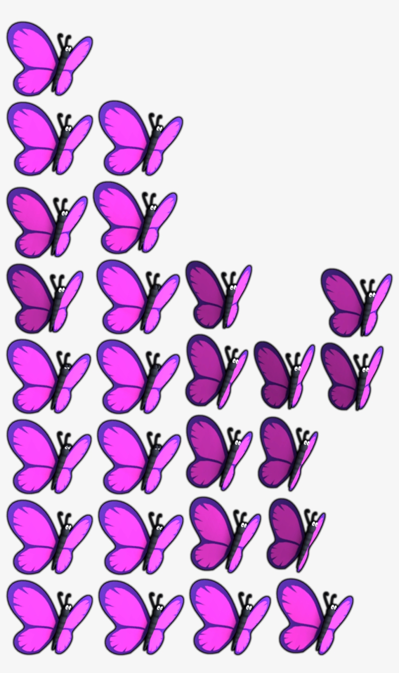 White Butterfly Sprite Sheet PNG Image | Transparent PNG Free Download ...