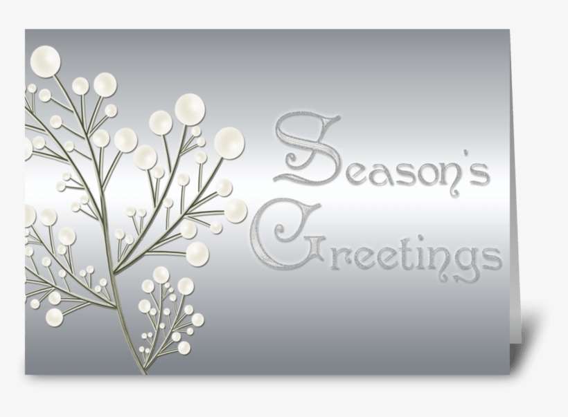 Silver, Season's Greetings Greeting Card - Greeting PNG Image ...