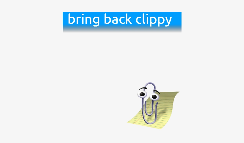 Download Remember Clippy From Office 2000 Why Not Bring Him - Office Clippy | Transparent PNG ...