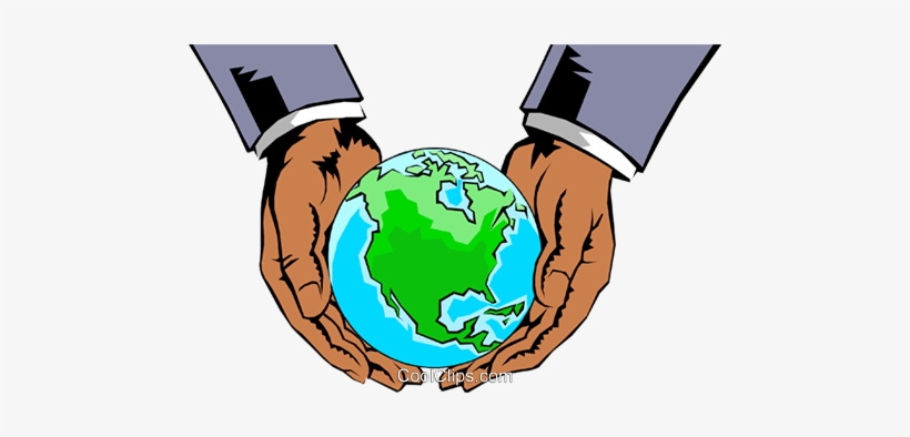 Hands Holding Globe Royalty Free Vector Clip Art Illustration - Hands ...