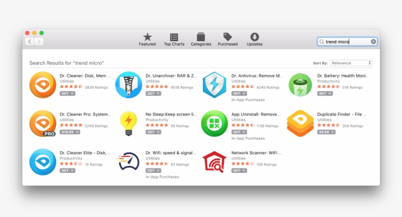 Trend Micro Apps In The Mac App Store As Of September - Application ...