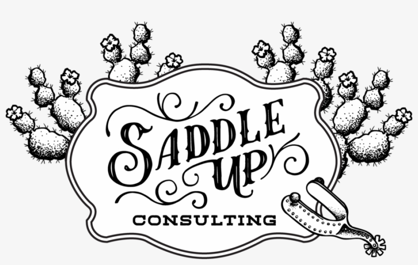 Cacti, And Spurs, And Vintage Western Lettering PNG Image | Transparent ...