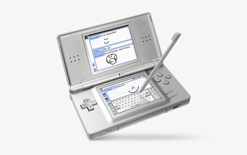 Download Nintendo Ds Pictochat - Silver Ds Lite | Transparent PNG ...