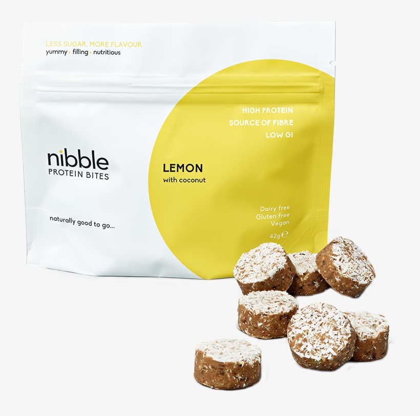 Lemon - Nibble Protein Bites Lemon With Coconut PNG Image | Transparent ...