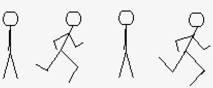 Download Stick Man Run - Pixel Art | Transparent PNG Download | SeekPNG