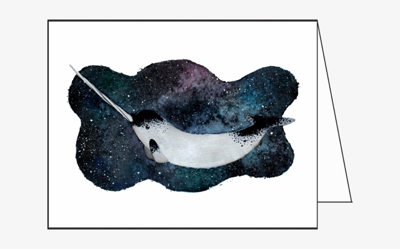 Space Narwhal Greeting Card - Narwhal PNG Image | Transparent PNG Free ...