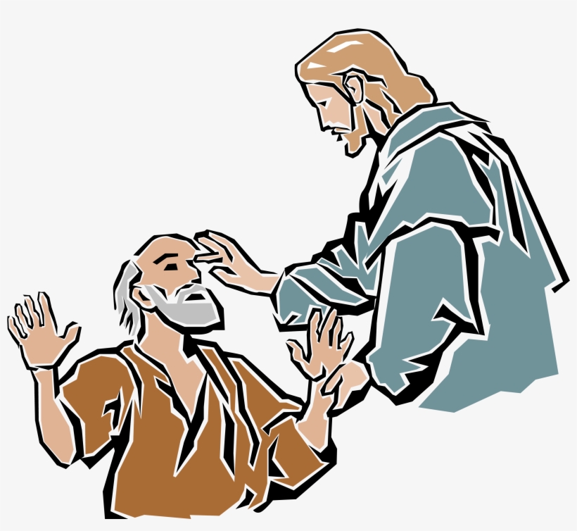 Marcos 10 46 52 2 - Jesus Heals Blind Man Clipart PNG Image ...