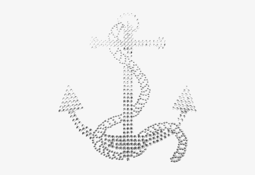 S101181m-clr clear Anchor W/silver Rope - Silver PNG Image ...