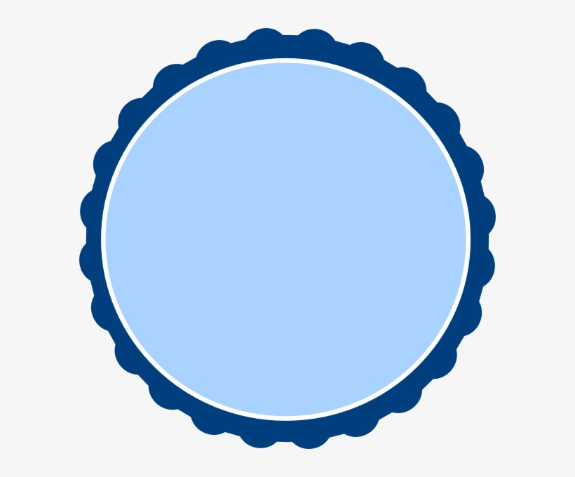 Png Free Library Navy Banded Blue Scalloped Clip Art - Blue Circle With ...