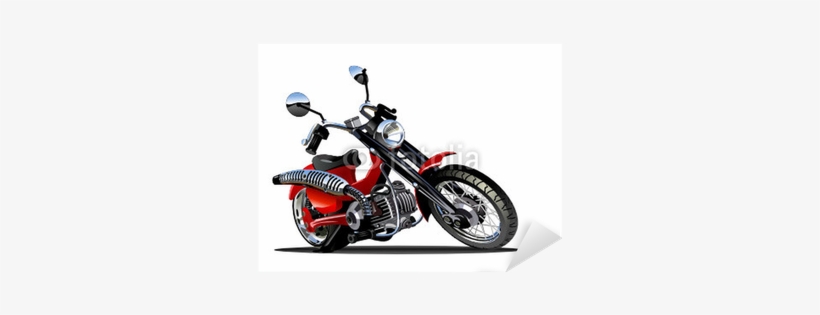 Vector Cartoon Motorcycle Sticker - Motorcycle PNG Image | Transparent ...