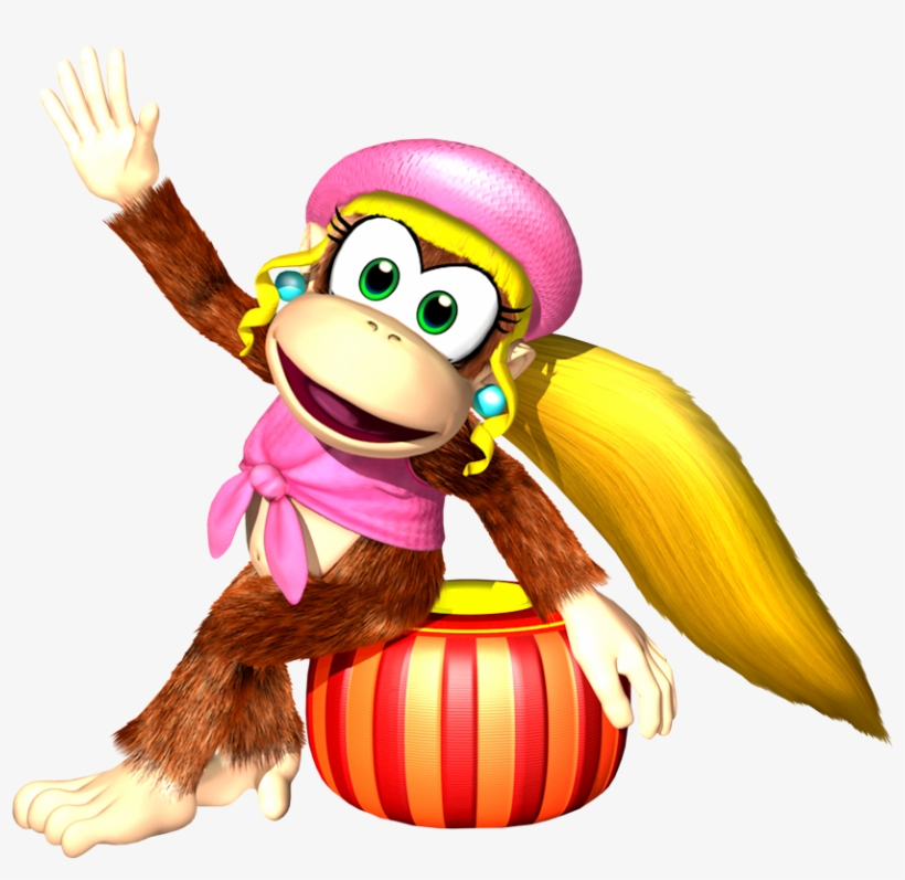 Donkey Kong Country Main Characters - Dixie Kong PNG Image ...