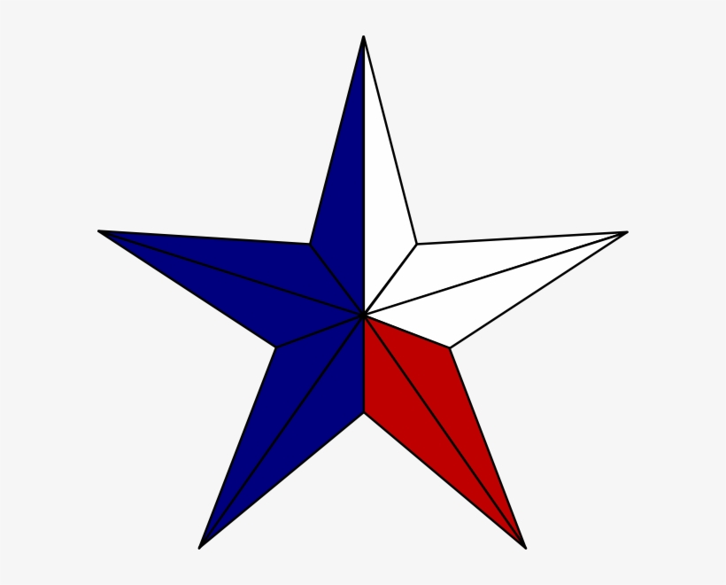 Star, Texas Clip Art At Clker - Texas Star Red White Blue PNG Image ...