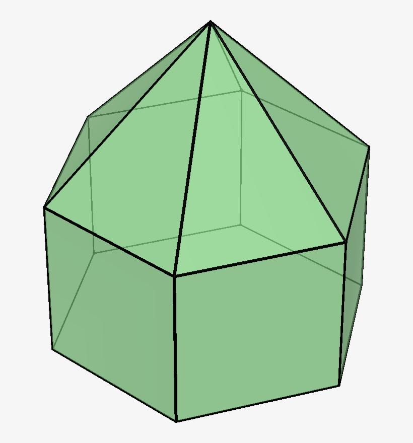 Download Elongated Hexagonal Pyramid - Hexagonal Pyramid | Transparent ...