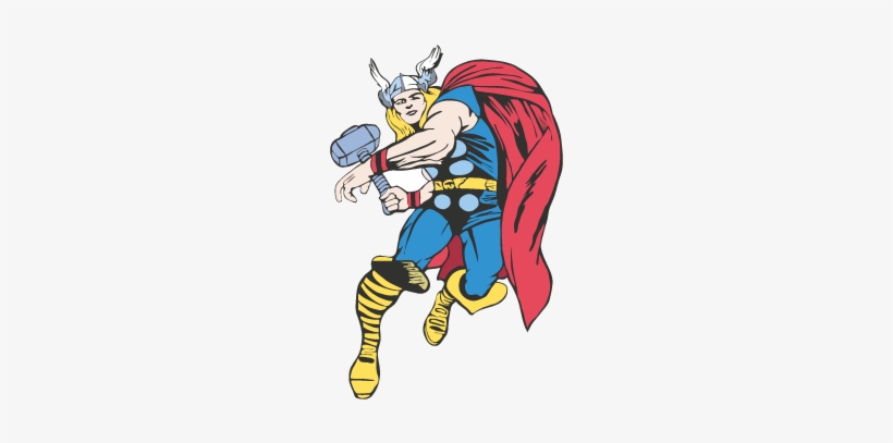 Thor Cartoon Logo Vector - Thor Free Vector PNG Image | Transparent PNG ...