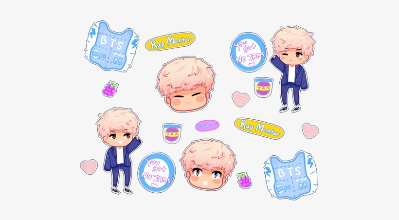 Download “rap Monster “stickers” [jungkook - Bts | Transparent PNG ...