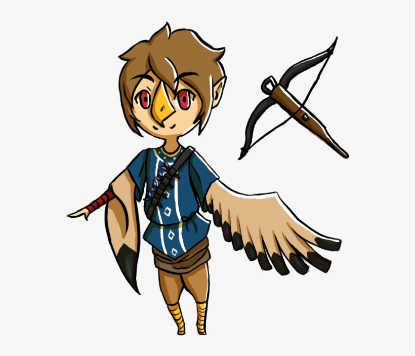 Link As A Rito Because Why Not - Breath Of The Wild Rito And Zoras PNG ...
