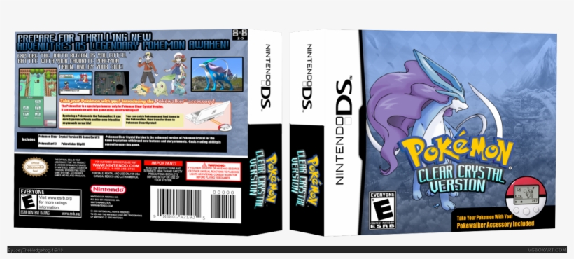 Pokemon Clear Crystal Version Box Cover - Pokemon Clear Crystal PNG ...