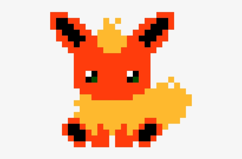 Download Flareon - Pixel Art | Transparent PNG Download | SeekPNG