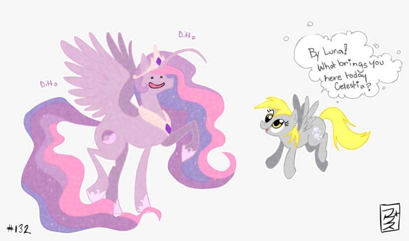 Cruddydoodles, Crossover, Derpy Hooves, Ditto, Female, - Cartoon PNG ...