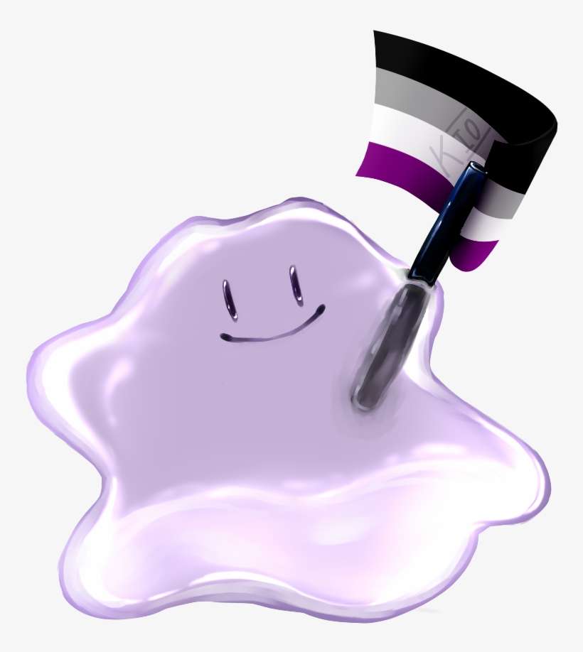 Asexual Ditto This Ditto Is A Clear Purple Ditto - Headphones PNG Image ...