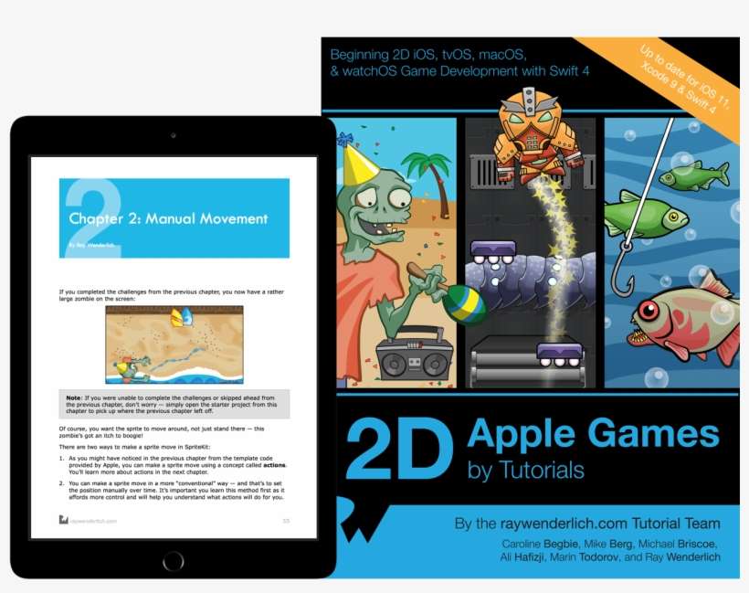 2d Apple Games By Tutorials Book Cover - 2d Apple Games By Tutorials ...