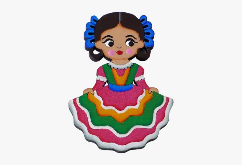 Tapatia Wooden Magnet Doll Drawing, Mexican Dresses, - Muñeca Tapatia ...