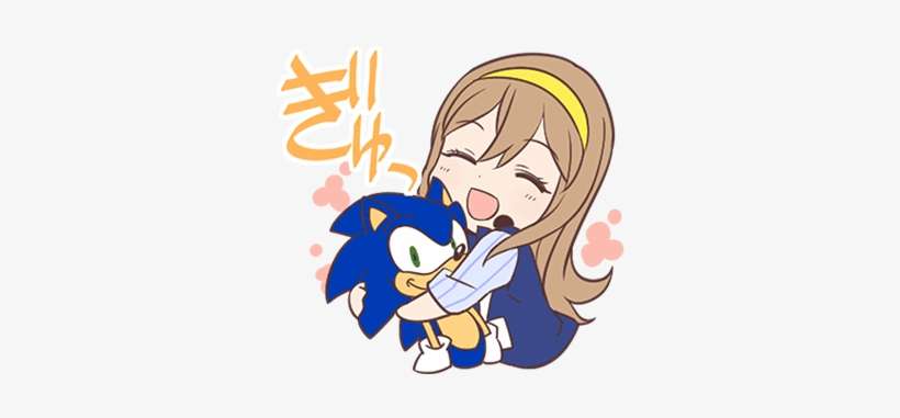 Kunikida Hanamaru Sonic Line Stickers - Love Live X Sonic PNG Image ...