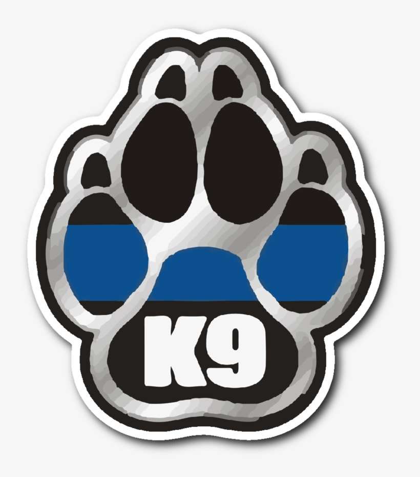 K9 Paw Thin Blue Line Decal Decals PNG Image | Transparent PNG Free ...